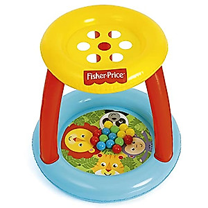 Fisher-Price® Animal Friends Ball Pit -Inflatable, Indoor/ Outdoot Use, 35x33in, Includes 15 Play Balls, Preschool Ages 2+