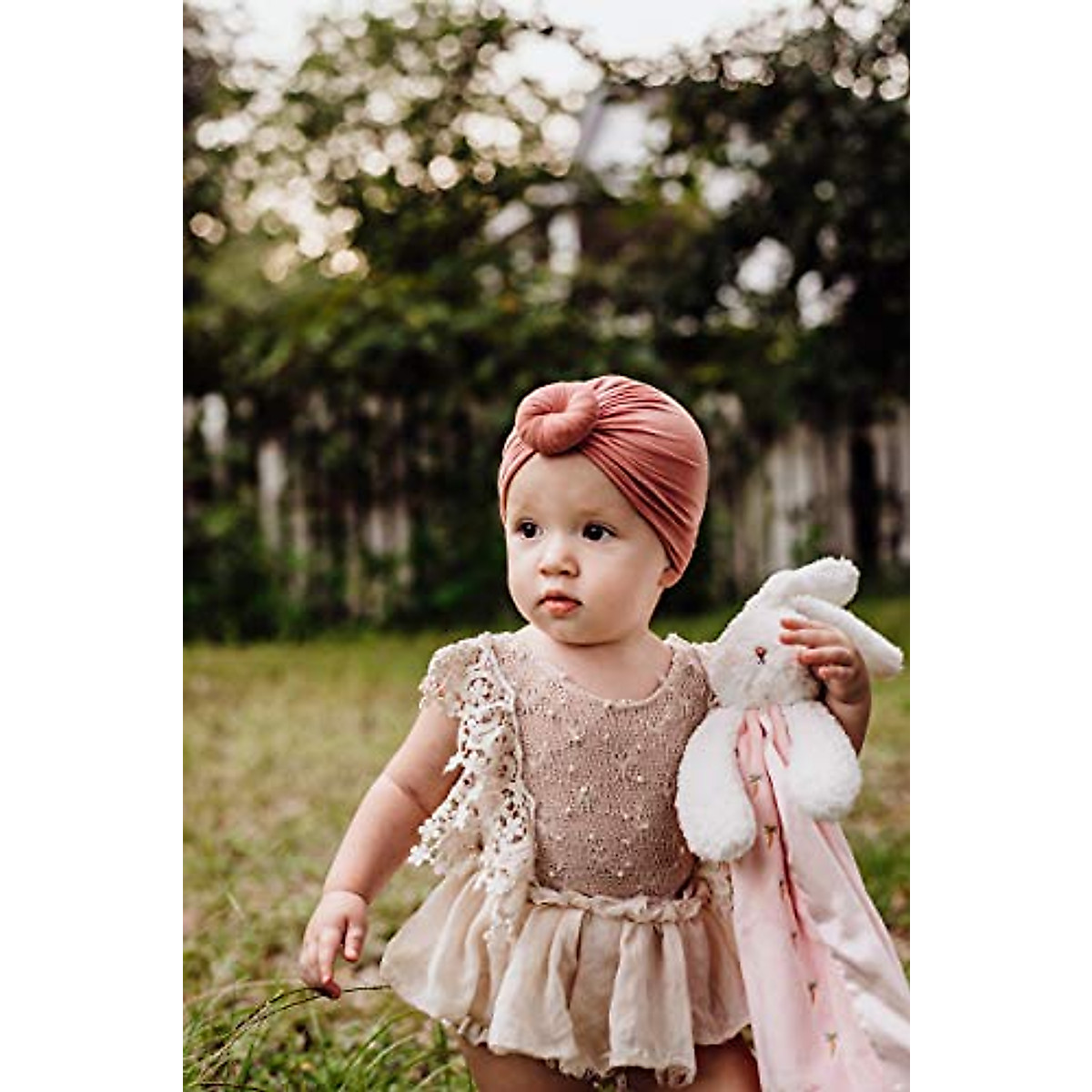 Bunnies By The Bay "Blossom Bunny" Buddy Blanket - 16" Stuffed Bunny and Baby Security Blanket - Super Soft Velour with Satin Lining