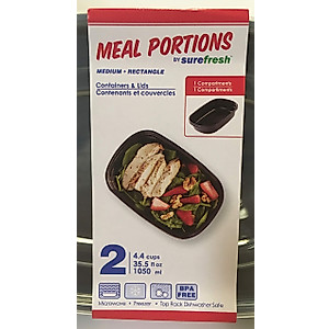 Medium rectangle container & lid 4.4 cup (2-pack)