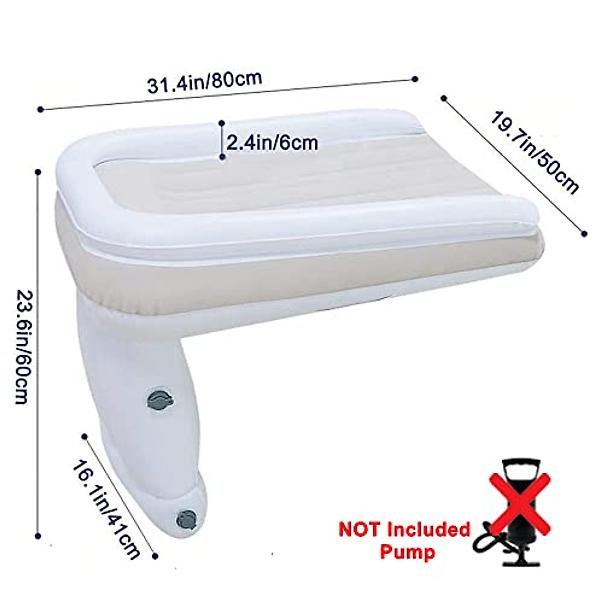 GEMGO Inflatable Airplane Bed for Toddler Travel Baby Travel Airplane Bed | Inflatable Toddler Travel Bed | Infant Airplane Bed | Fits Most Airplane Economy Seats for Convenient Toddler Travel