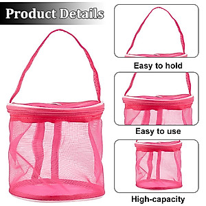 FREEBLOSS 2 Pack Yarn Storage Bag Mesh Holder Yarn Storage Organizer Portable Crochet Knitting Bag Empty Yarn Storage Bags Yarn Holder for Carry Crochet Hooks Sewing Accessories Storage Tote Bag