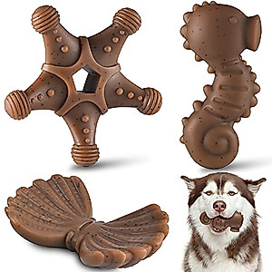 KXK Durable Dog Chew Toys for Aggressive Chewers Large Medium Small Breed, Tough Dog Toys for Large Medium Small Dog and Puppies Teeth Cleaning, Pet Toy with Durable Nylon