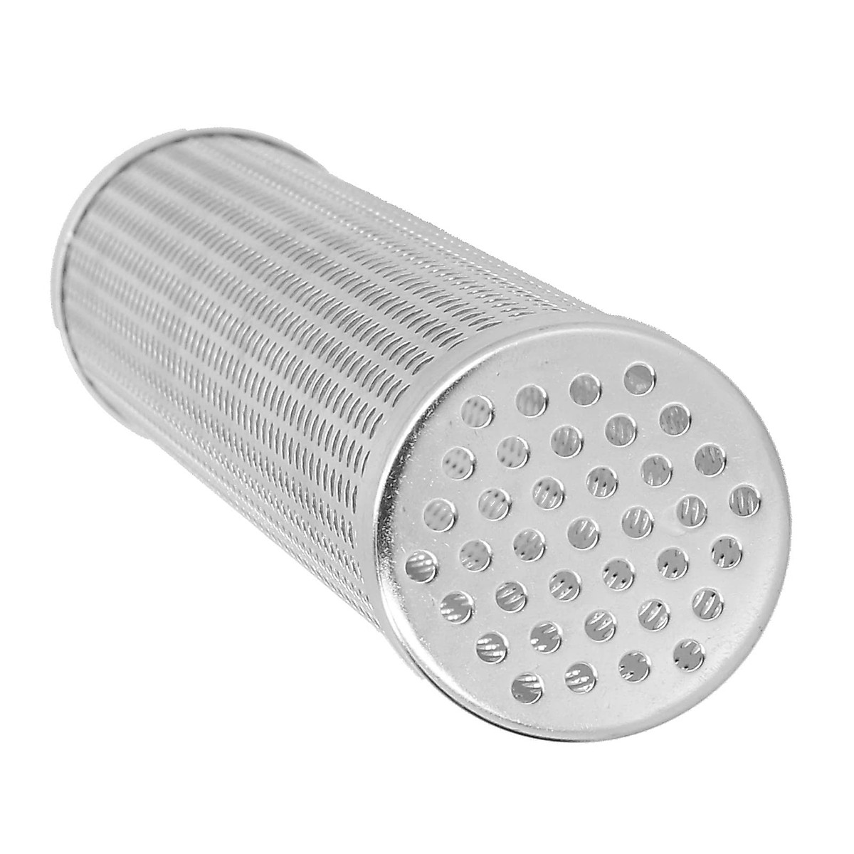 Stainless Steel Smoke Tube, Smoker Box Cylindrical Detachable Large Capacity Fruit Wood BBQ Pellet Smoker Tube for Charcoal Gas Grill(Length 30.6CM*Height 5.3CM)