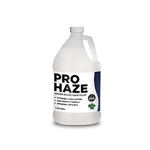 Froggy's Fog Pro Haze High-Performance Haze Fluid for Hurricane Haze 2 and Other Haze Machines, Water-Based Hazer Fluid, 1 Gallon