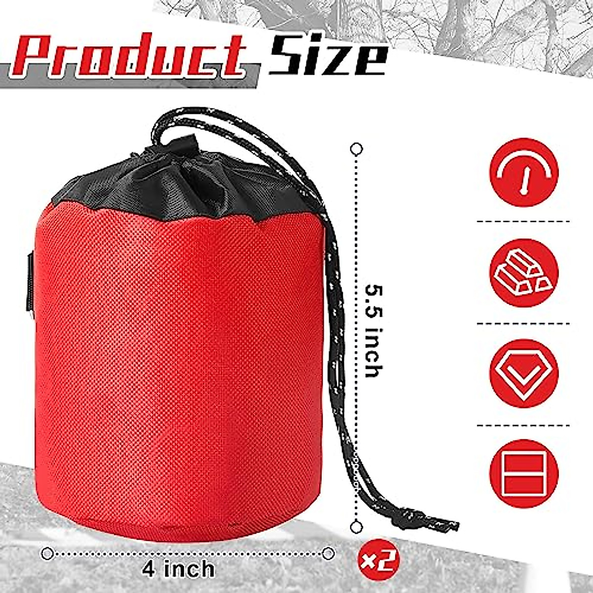 Tanlade 2 Pcs Arborist Throw Bag Throw Line Storage Bag Drawstring Safety Throw Rope Rescue Bag for Tree Rock Climbing High Limb Throwing
