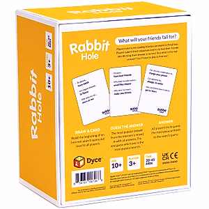 RABBIT HOLE Party Game - The “What Will Your Friends Fall for?” Family Card Game - for Kids, Tweens, Teens, College Students, Adults and Families, at Fun Parties and Board Games Night with Your Group