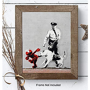 Police Arrest Street Art - Graffiti Wall Decor - 8x10 Poster, Home Decoration for Living Room, Office, Bedroom - Unique Gift for Policemen, Law Enforcement Officer, Men, Boys, Teens - UNFRAMED Print