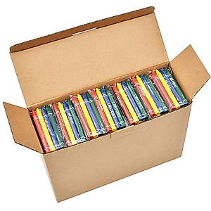 Madisi Crayons Bulk Pack, Regular Size, 4 Colors, 150 Packs, 600 Count