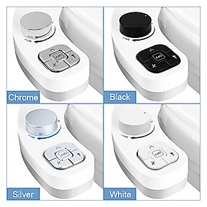 Bathroom Bidet Toilet Fit for Seat Attachment Toilet Bidet Sprayer Ultra-Thin 3 Funtions Ass Bidet Shower Hygienic Wash Bathroom Shower Head (Color : Chrome, Size : 1)