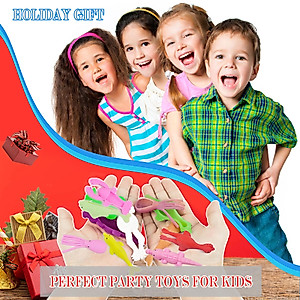 MIMIDOU 30 Pcs Finger Slingshot Animal Toy, Funny Stretchable Flick Rubber Animals, a Variety Simulation Animals Great for Various Festivals and Parties.