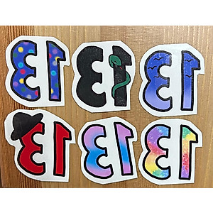 Lucky Number 13 Temporary Tattoos Stickers for Fans,20Pcs Number 13 Hand Tattoos Stickers Same Styles with Singer,Stickers 13 Hand Tattoo Concert Merch for Fans Gifts (Colorful)