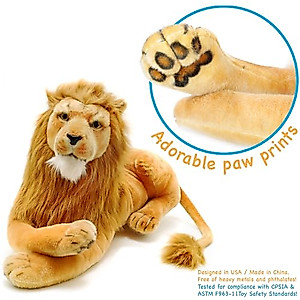 TigerHart Lasodo The Lion - 39 Inch (Tail Measurement Not Included) Big Stuffed Animal Plush Cat