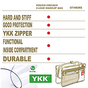 Rough Enough Clear Toiletry Bags for Traveling Toiletries Makeup bag Travel Cosmetic Bags for Women and Men