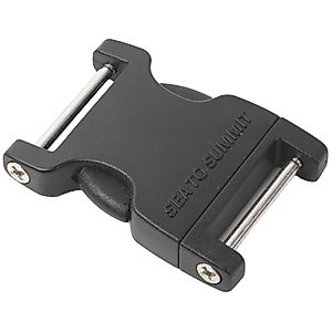 Sea to Summit 2 Pin Field Repair Side Release Buckle-Black, 20 mm