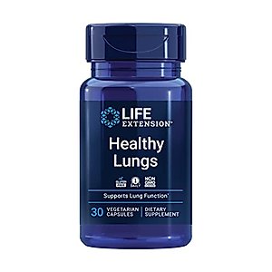 Life Extension Healthy Lungs – Lung Support Supplement - Helps Maintain Lung & Breathing Health with Boswellia, Bael, Saffron, Andrographolide - Gluten-Free, Once Daily - 30 Vegetarian Capsules