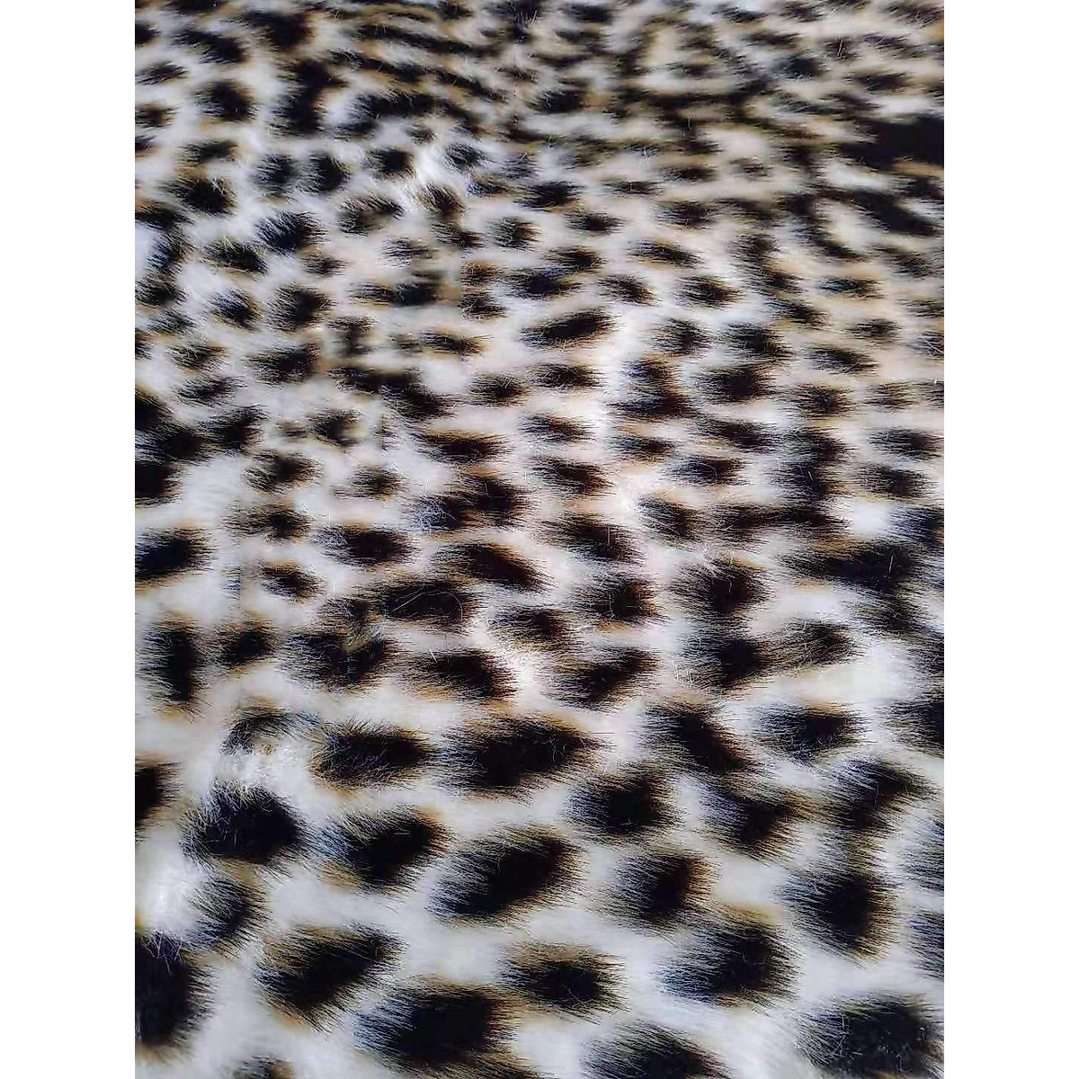 Leopard Area Rug Animals Printed Hide Mats Faux Fur Cowhide Skin Carpet for Home Office, Livingroom, Bedroom, 5.2ft x 6.5ft (160 x 200cm)