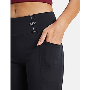 BALEAF Women's 12" Bermuda Shorts Long Shorts Knee Length Running Walking Workout Athletic Stretch Pockets Black L