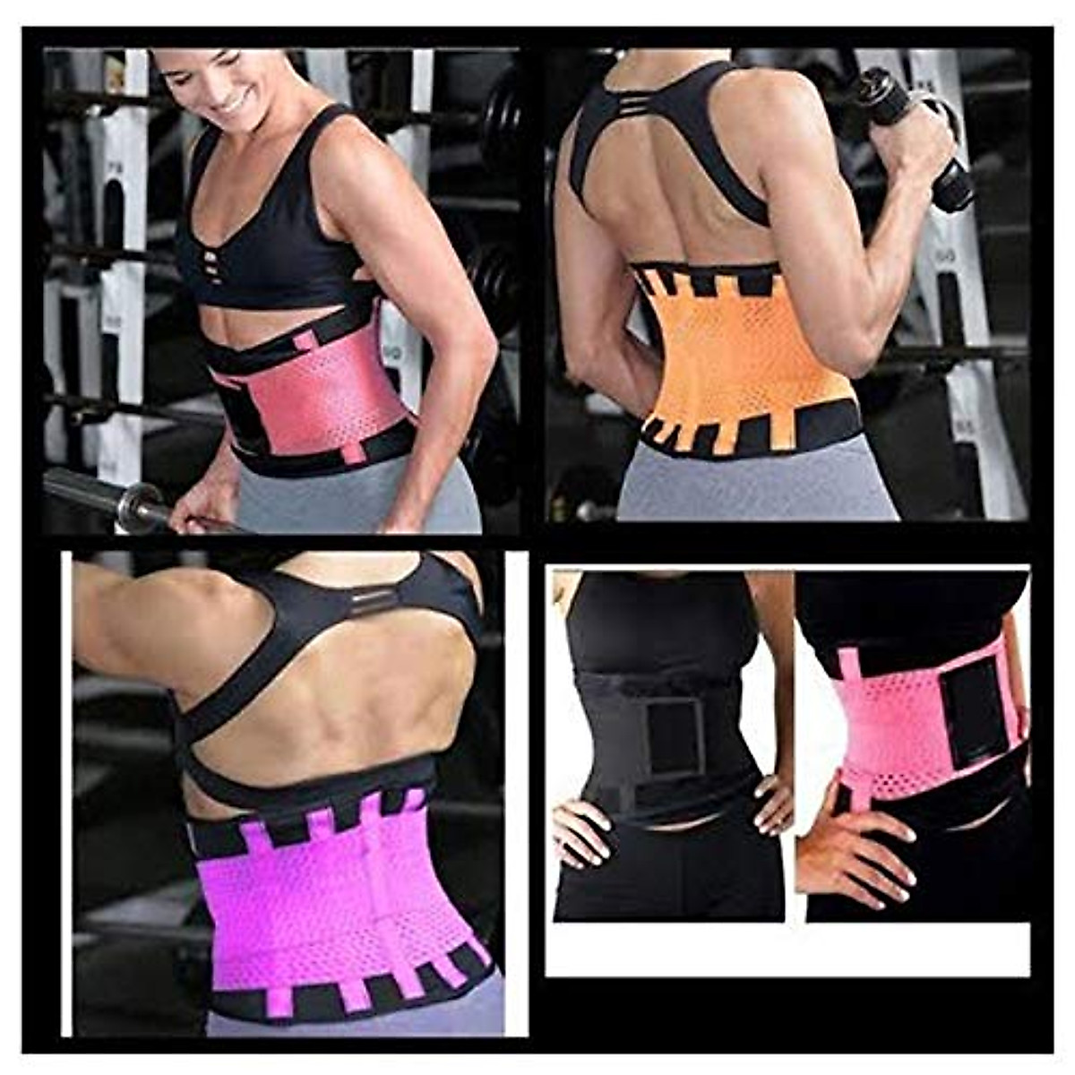 VENUZOR Waist Trainer Belt for Women - Waist Cincher Trimmer - Slimming Body Shaper Belt - Sport Girdle Belt (UP Graded)(Hot Pink,Medium)