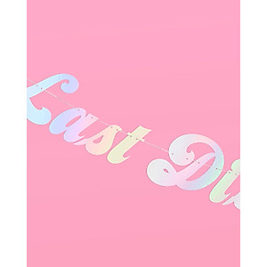 xo, Fetti The Last Disco Fringe Banner - Iridescent, 5 Ft. | Bachelorette Party Decoration, Groovy Bach, Bridesmaid Favor, Bride to Be Gift, 70s Bridal Shower Supplies, Photobooth Backdrop