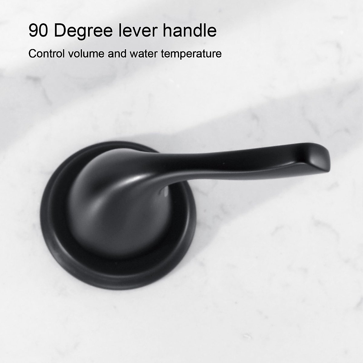 RKF Faucet- Replacement Lever Handles with Valve Faucet Accessory Faucet Parts Faucet Kit Black B07