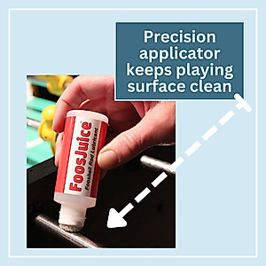 FoosJuice® 100% Silicone Foosball Rod Lubricant with Dauber Top Applicator - The Clean and Easy to Use Lube - Made in The USA