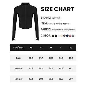 Lviefent Womens Lightweight Full Zip Running Track Jacket Workout Slim Fit Yoga Sportwear with Thumb Holes (Black, Small)