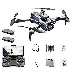 A13 drones with camera for adults 4k HD dual camera Automatic obstacle avoidance One Touch Take-off and Landing Trajectory flight (Black)