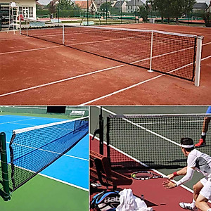 ProGoal Tennis Net 42FT Professional Heavy Duty Nylon Net, Compatible with All Standard Tennis Posts, IncludedIndoor Outdoor Court (Single-Layer Tennis net)