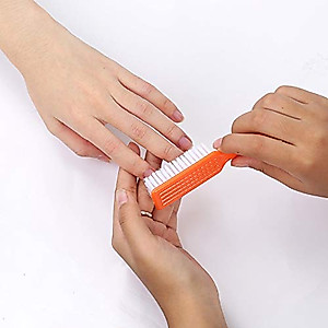 DAYGOS 24pcs Handle Grip Nail Brush - Finger Nail Brushes for Cleaning, Hand Fingernail Scrub Brush Kits for Toes and Nails Cleaner, Long Handle Pedicure Brushes for Men and Women, Multicolor