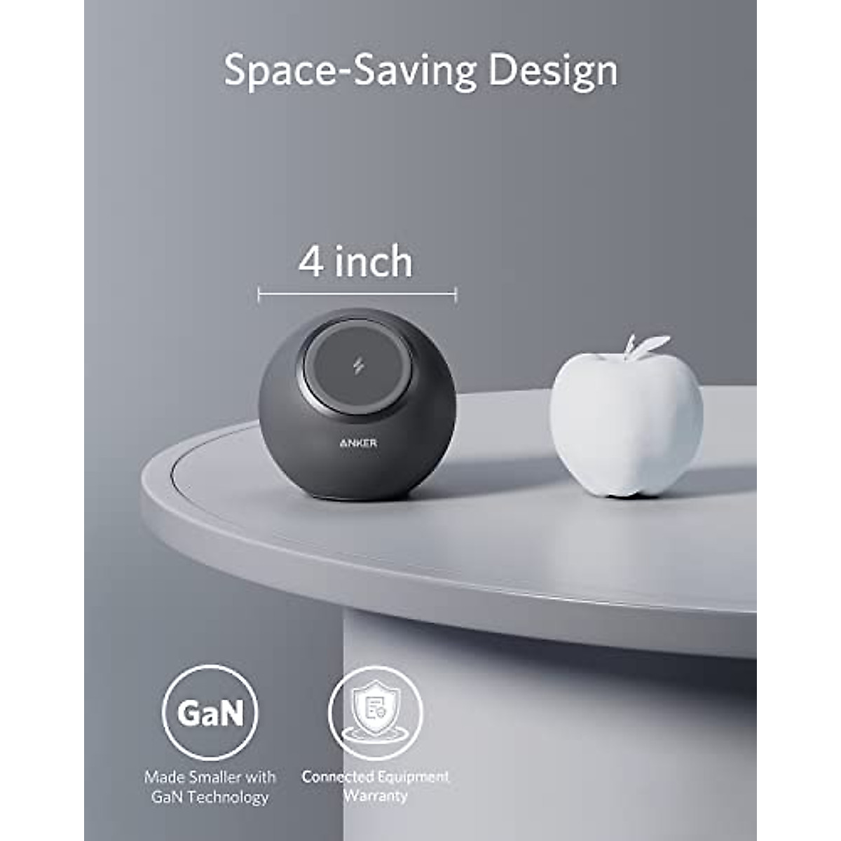 Anker Magnetic Desktop Charging Station(MagGo), 637 Magnetic Wireless Charger for iPhone13/12, 8-in-1 Power Strip with 3 AC,2 USB A,and 2 USB C,Max 65W Power Delivery Desktop Accessory for MacBook Pro