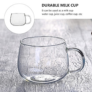 Hemoton 300 ML Glass Water Cup Milk Cup Juice Cup Drink Glasses Glass Mugs Glass Milk Mugs Tea Cup Clear Glass Coffee Mugs Coffee Cups Beverage Mug