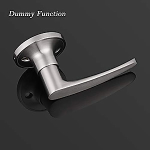 Probrico (1 Pack Door Hardware Dummy Lever Door Handles for Closets,Single Side Individual Door Lever in Satin Nickel