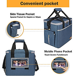 Collapsible Soft Cooler Bag,50 Cans Insulated Lunch Bag,Beach Cooler, Ice Chest,Large Leakproof Camping Cooler,Portable Travel Cooler for Grocery Shopping Picnics Work Meals