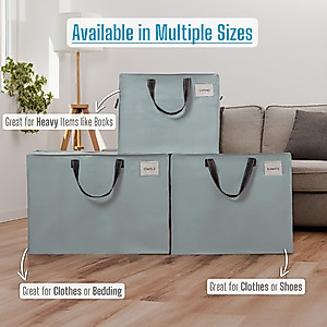 VENO 4 Pack Storage Moving Bags, Organizer Bag, Storage Tote, Zipper On Top, Sturdy, Carrying Bag, Camping Bag for Clothes, Bedding, Comforters, Pillows (22 Gallon Light Blue, 4 Pack)