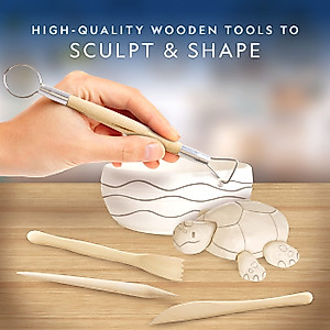 National Geographic Pottery Wheel Refill Kit - Air Dry Clay, Tools & Accessories for Kids