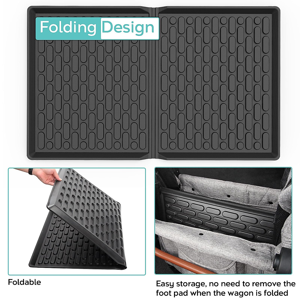 All-Weather Mat Accessory for Wonderfold Wagon W4 - Protects Wagon from Direct Exposure to Sand, Treats and Water - TPE Material - Easy Clean Surface - Water Resistant (W4 Models)