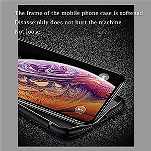AQGG [2 Pack] Tempered Glass + Cover for Oukitel C21 Pro [6.39"], 9H Hardness Screen Protector and Soft Silicone Case Bumper Shell Black Flexible Phone Protective TPU Cases -Cartoon Devil