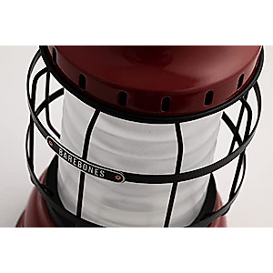 Barebones Bronze Forest Lantern - Vintage, Rechargeable, Adjustable Brightness (Red)