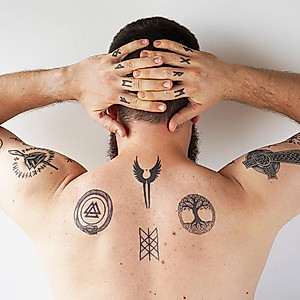 Viking Tattoo Set 2 - Norse Tattoos/Viking Temporary Tattoo Set