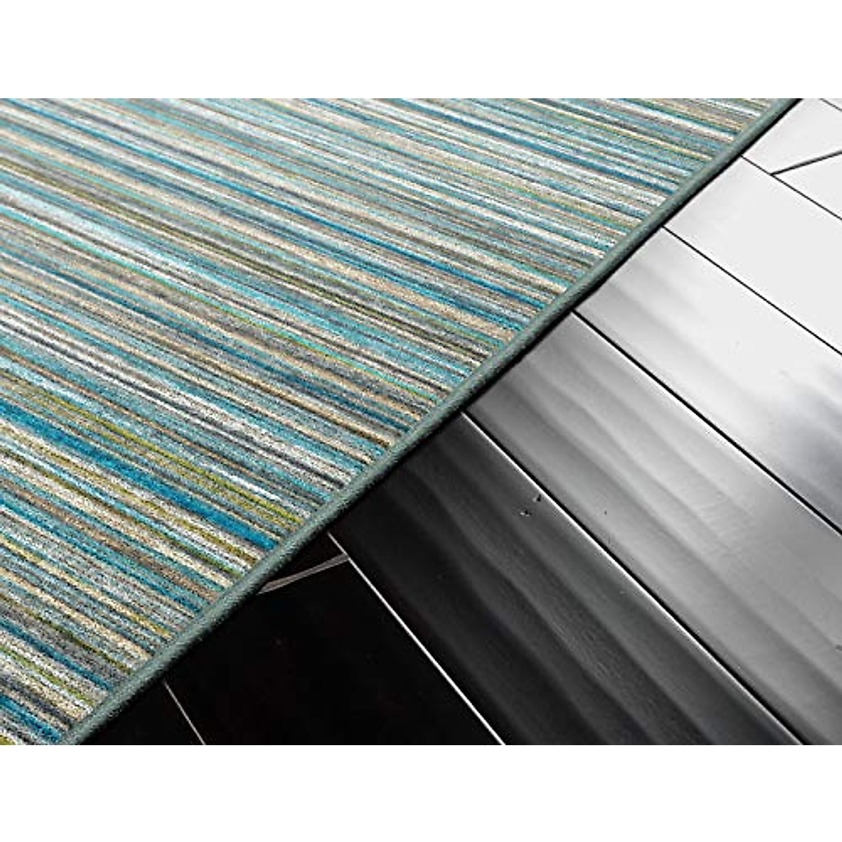 Brumlow MILLS Darcy Contemporary Print Washable Indoor or Outdoor Area Rug for Living Room, Bedroom, Dining, Kitchen or Entryway Mat, 30" x 46", Teal