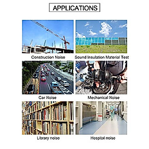 DIMMAIRY Decibel Meter, Digital Sound Level Noise Meter Measurement 30-130dB Backlight MAXMIN, Data Hold Auto Power Off Dual Ranges,Black