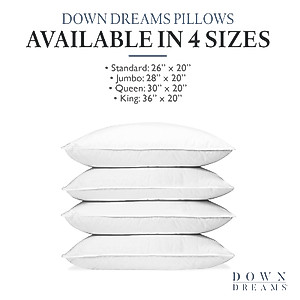 Down Dreams Manchester Mills Classic Pillows - Queen/Firm Support 2-Pack