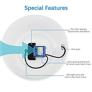 Wonder Creature Cat Fountain Filter, Sponger Foam Filter for Round and Cubic Stainless Steel Top Cat Fountain, for Crystal and Fantasy Cat Fountain, 4 Filters Pack, Cat Water Dispenser Foam Filter