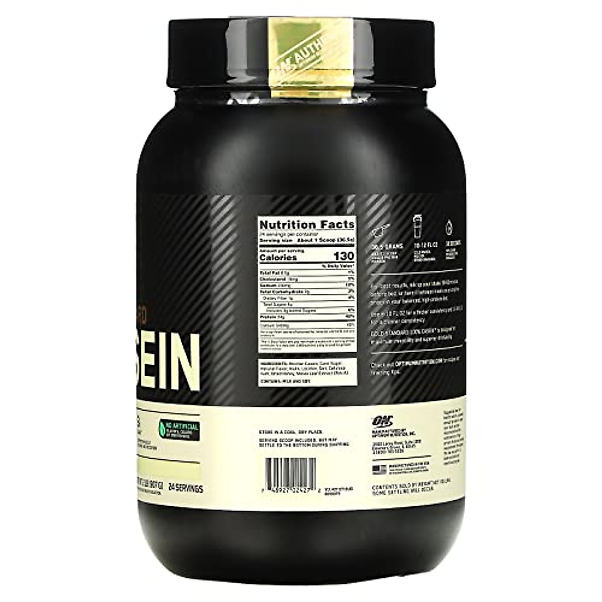 Optimum Nutrition Gold Standard 100% Casein, French Vanilla, 2 lbs (907 g)