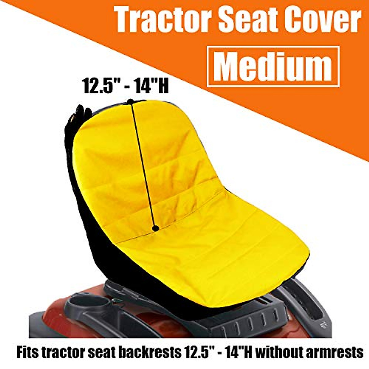 Riding Lawn Mower Seat Cover Compatible with John Deere,Craftsman,Cub Cadet,Kubota,Universal Lawn Mower Tractor Cover(Medium)