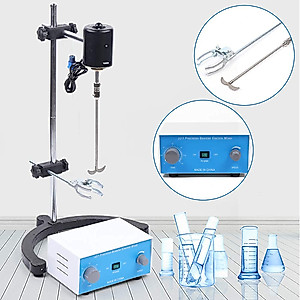 Electric Overhead Stirrer 100W 110V Lab Mixer with Stirring Rod 3000 RPM Top-Mounted Mixer Grinder Homogenizer Home Lab Homebrew Industrial Stirrer Industrial Grinder Homogenizer Mixer
