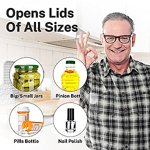 Yashion Under Cabinet Jar Opener for Weak Hands，2023 New Open Jars w/ Ease-Jar Opener for Seniors w/ Arthritis，Opener-Can Openers for Seniors w/ Arthritis Kitchen Top Gadgets (With Anti-Slip Mat1)