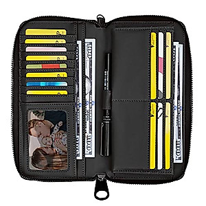 CELELA Womens Wallet for Women Leather Large Capacity Wristlet Clutch Purse Credit Card Holder with RFID Blocking Clearance Items Wallets