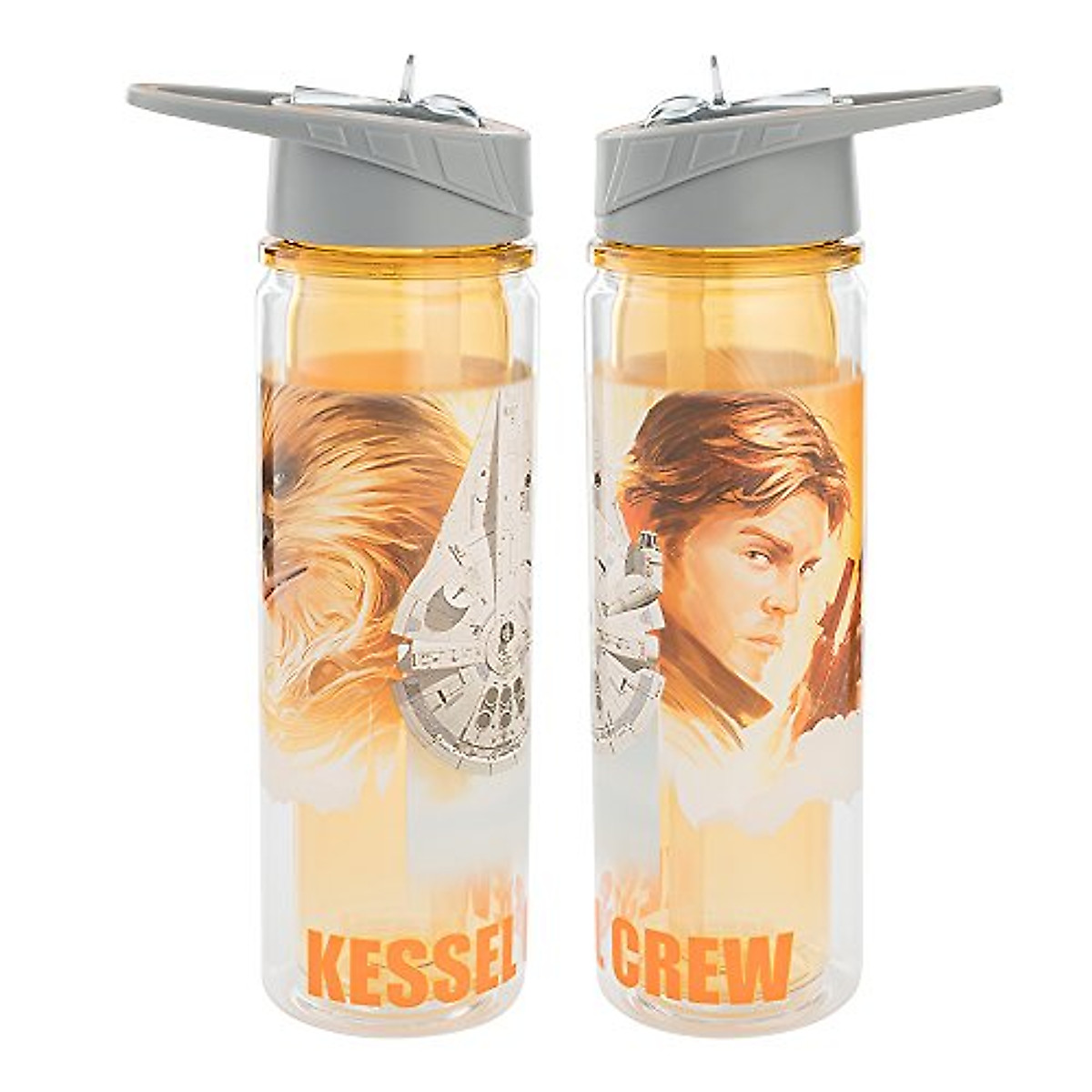 Vandor Star Wars Story Hans Solo Water Bottle, Tritan, Gray