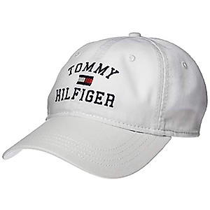 Tommy Hilfiger Men's Tommy Adjustable Baseball Cap, White, OS